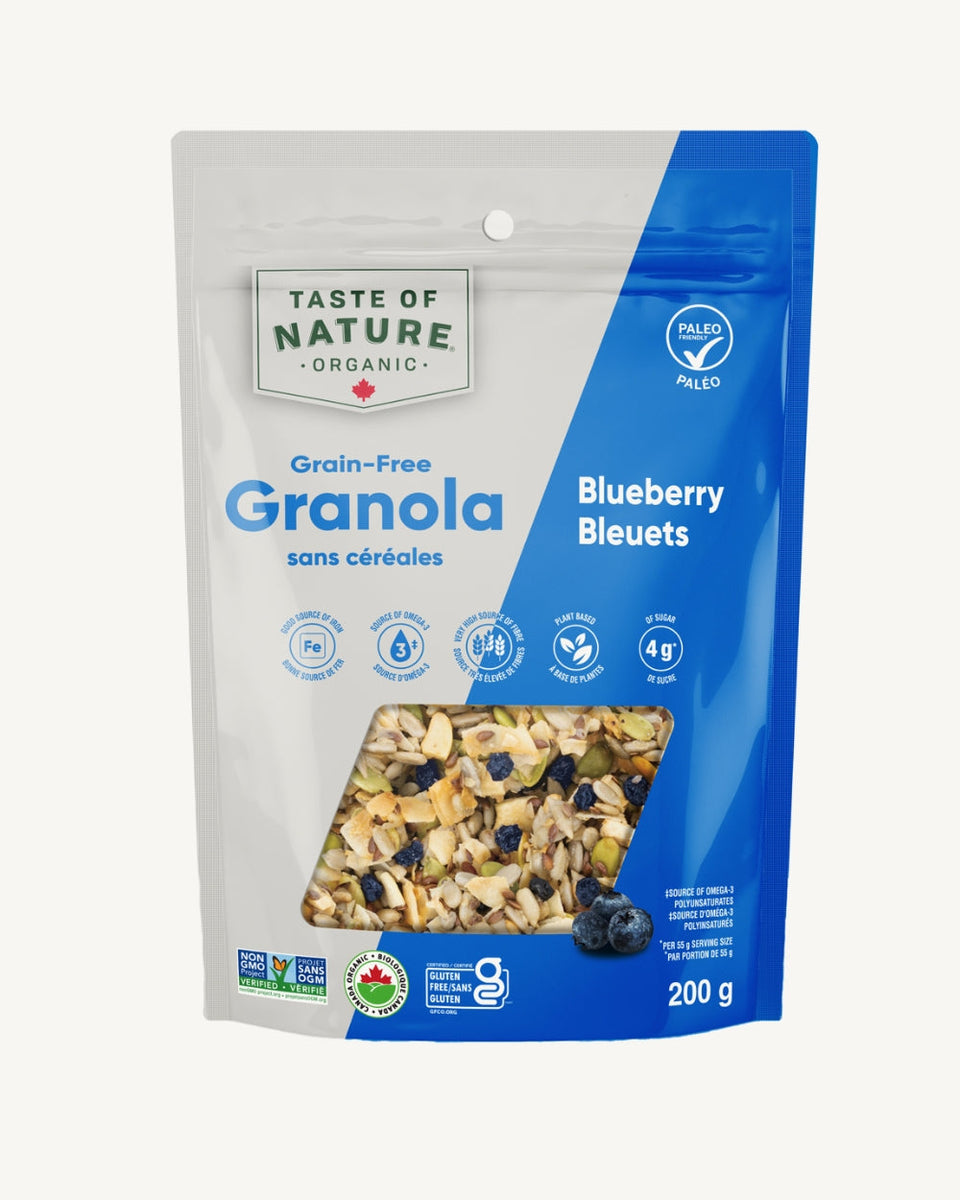 Organic Blueberry Grain-Free Granola – Taste of Nature