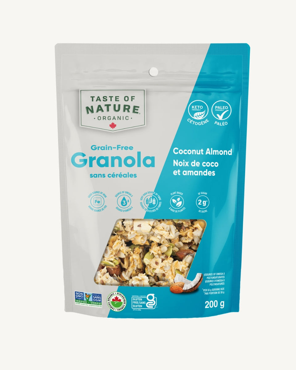 Organic Coconut Almond Grain-Free Granola – Taste of Nature